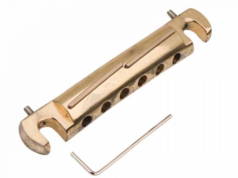 Faber #3320‑3 Tone-Bar Compensated Wrap Tailpiece/Bridge Aged Gold